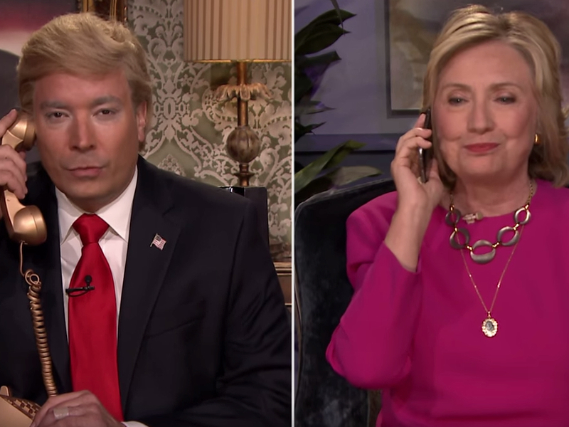 Jimmy Fallon's "Donald Trump" Talks to Hillary Clinton | Video ...